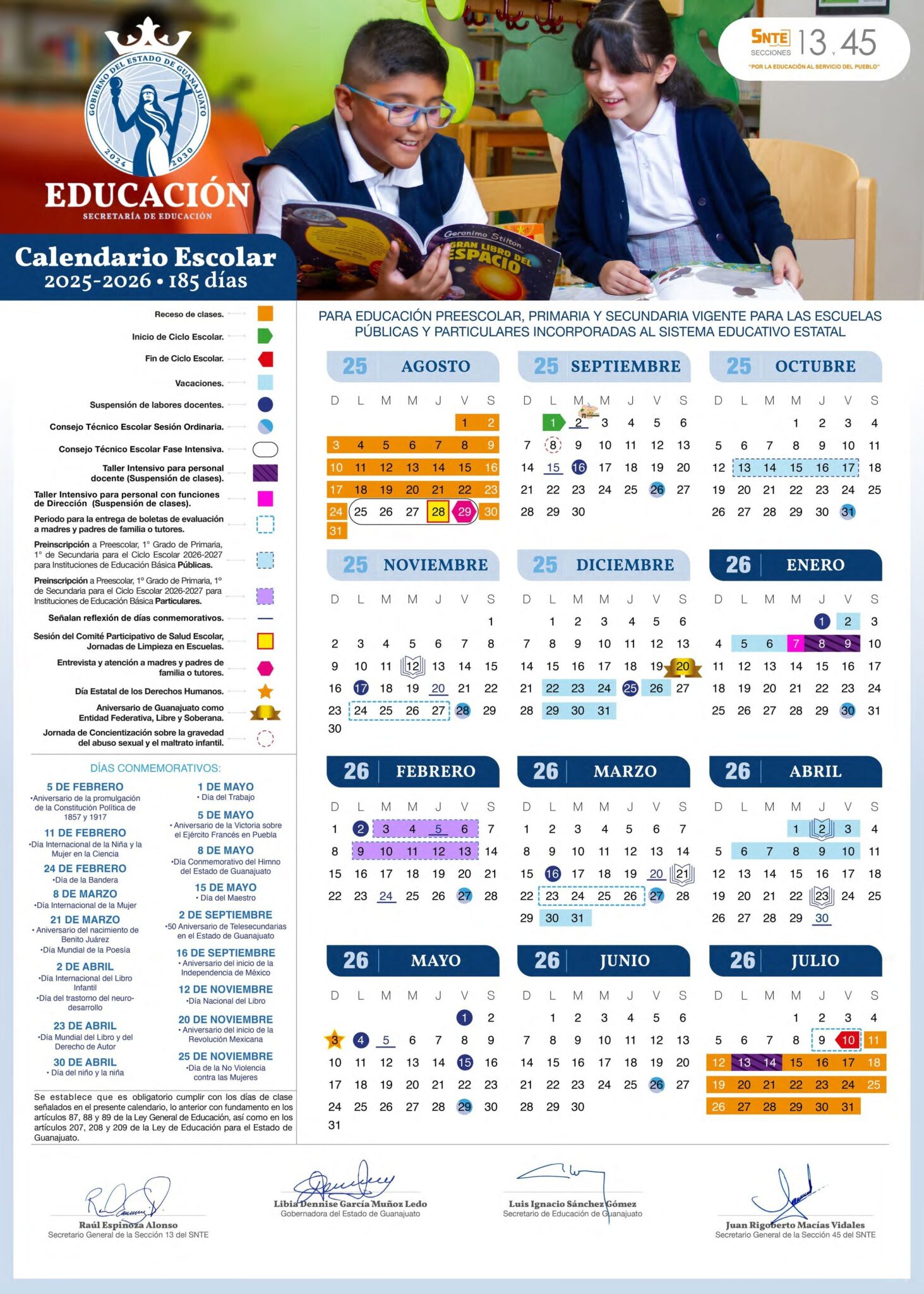 Calendario escolar 2025-2026 para educación primaria: fechas más ...