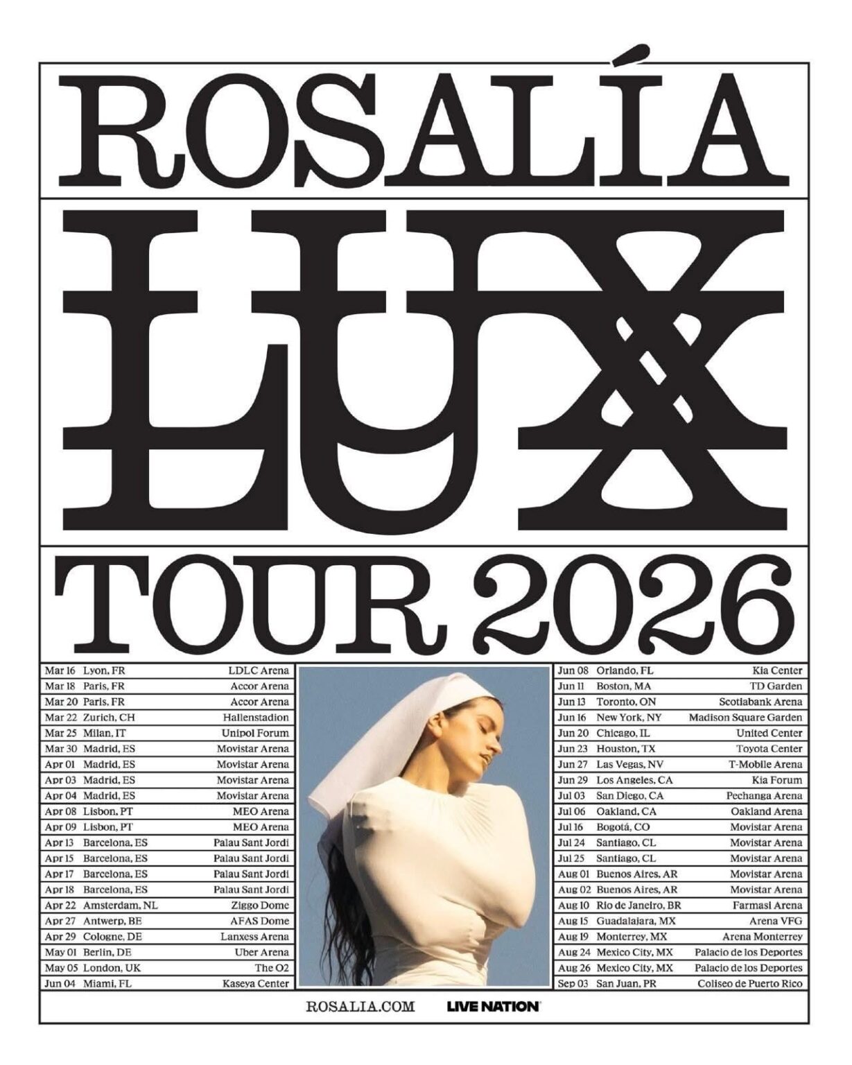 Fechas de la preventa del ‘LUX Tour 2026’ de Rosalía en México: Estos ...